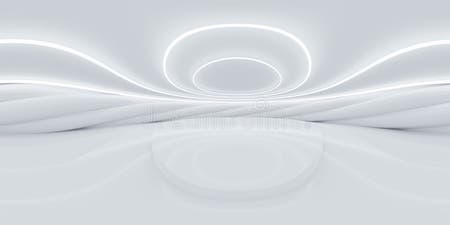 360 Degree Full Panorama Environment Map of White Minimalistic Studio ...