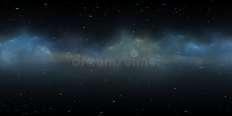 360 Degree Full Sphere Panoramic Deep Outer Space Background with Giant ...