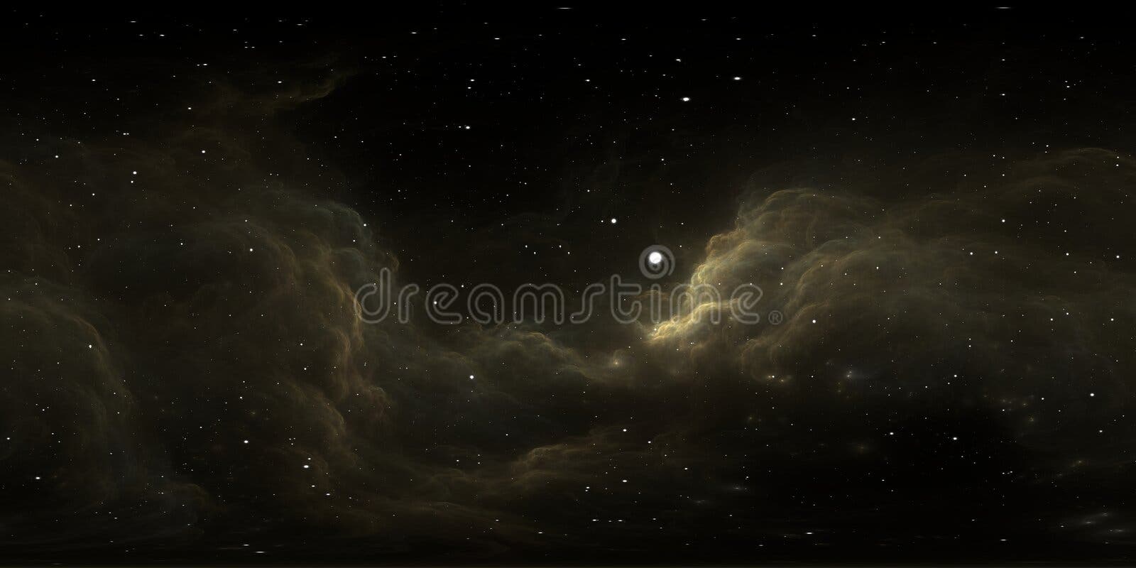 360 Degree Full Sphere Panoramic Deep Outer Space Background with Giant ...