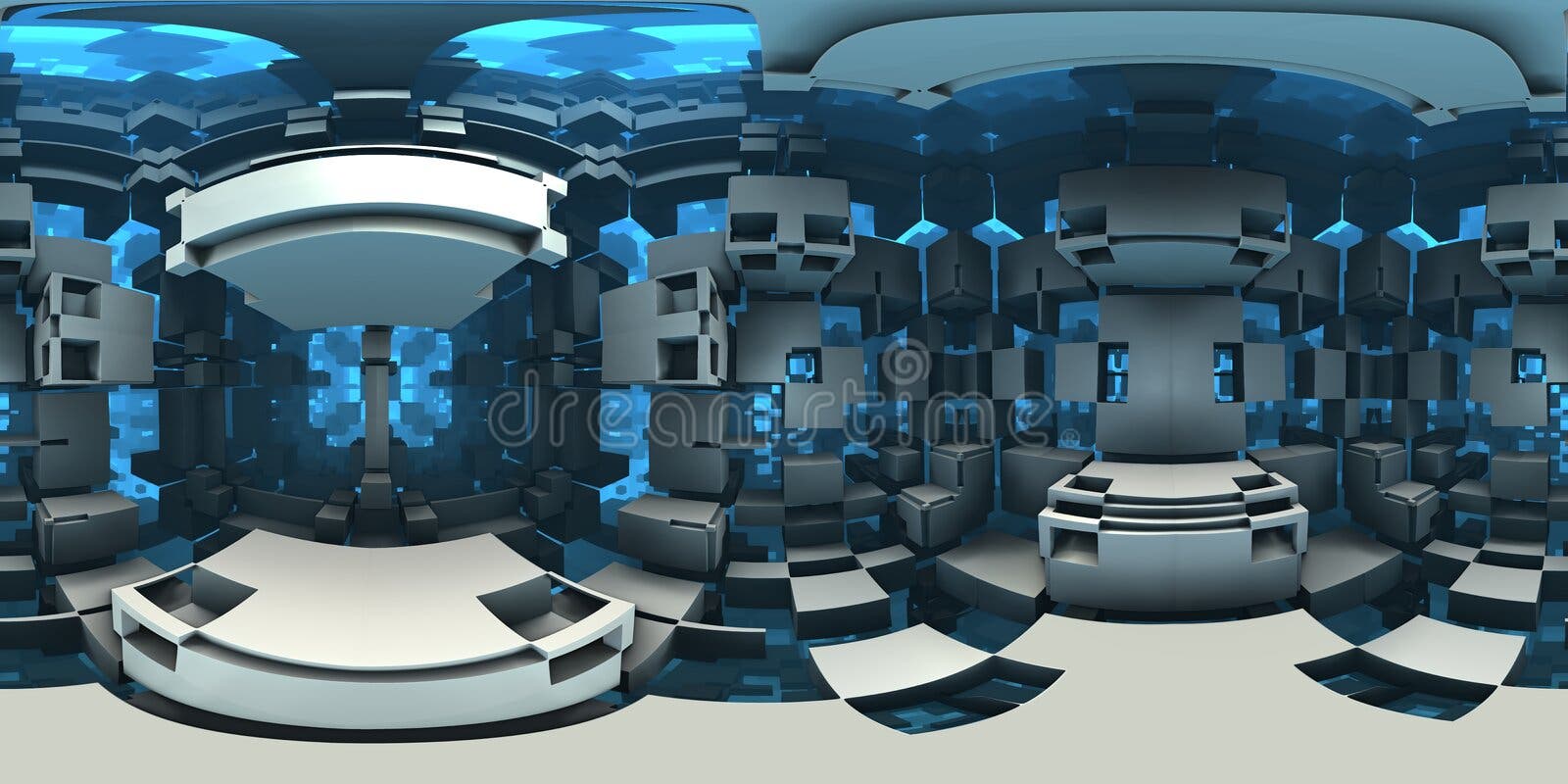 360 Degree Labyrinth, Abstract Maze Background, Equirectangular ...