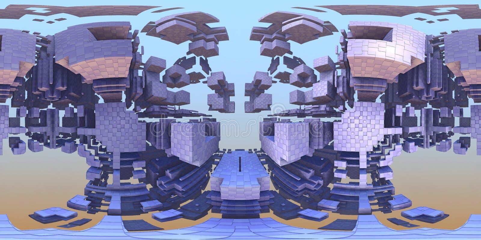 360 Degree Labyrinth, Abstract Maze Background, Equirectangular ...