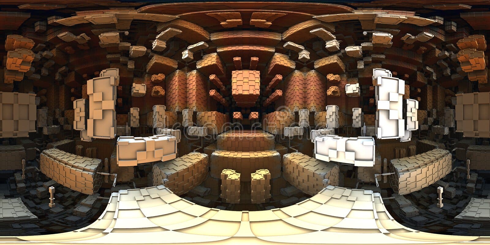 360 Degree Labyrinth, Abstract Maze Background, Equirectangular ...