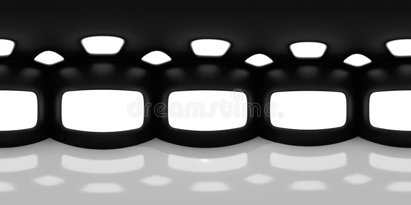 HDRI Map, Spherical Environment Panorama Background in Shades of Black ...