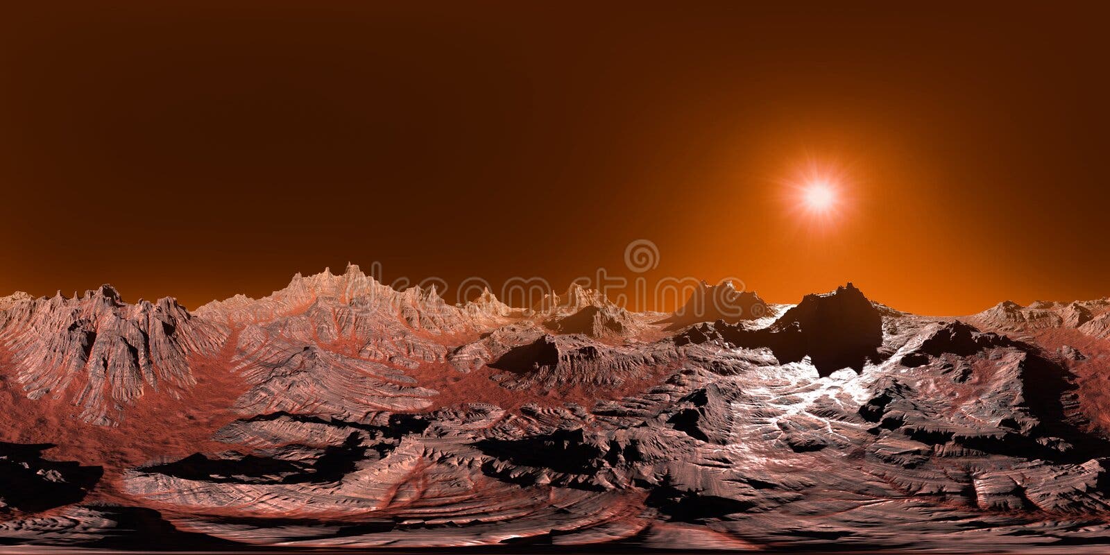 Mars, HDRI, Environment Map Stock Illustration - Illustration of ...