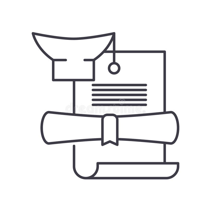 Degree Line Icon, Outline Symbol, Vector Illustration, Concept Sign ...