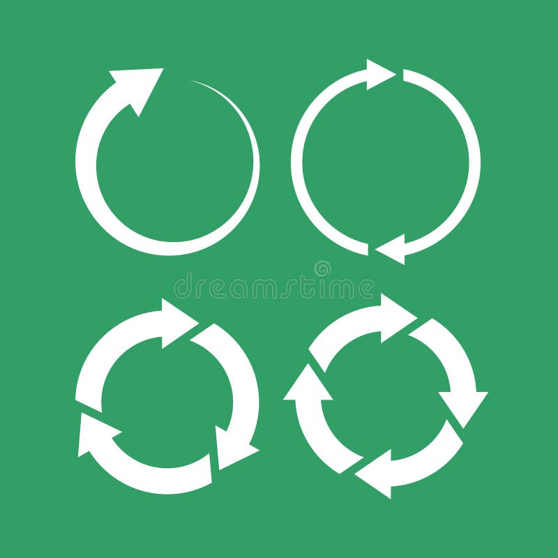 360 Degree View Related Icon Set. Signs and Arrows for Indicate the ...