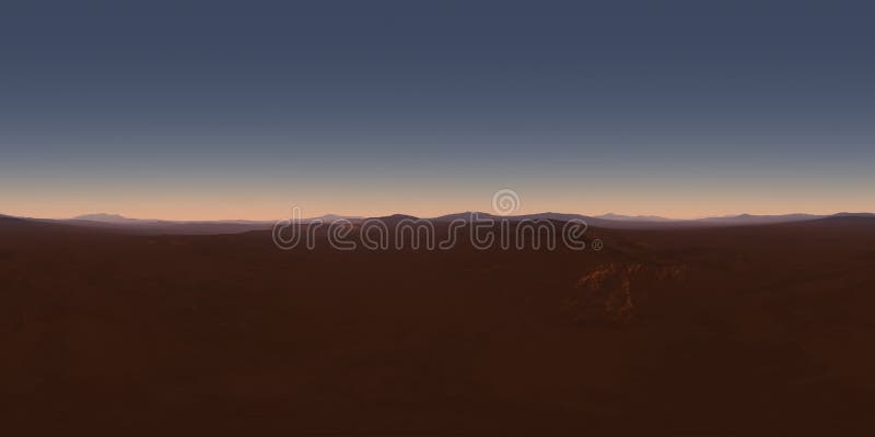 360 Degree Night Desert Landscape. Equirectangular Projection ...