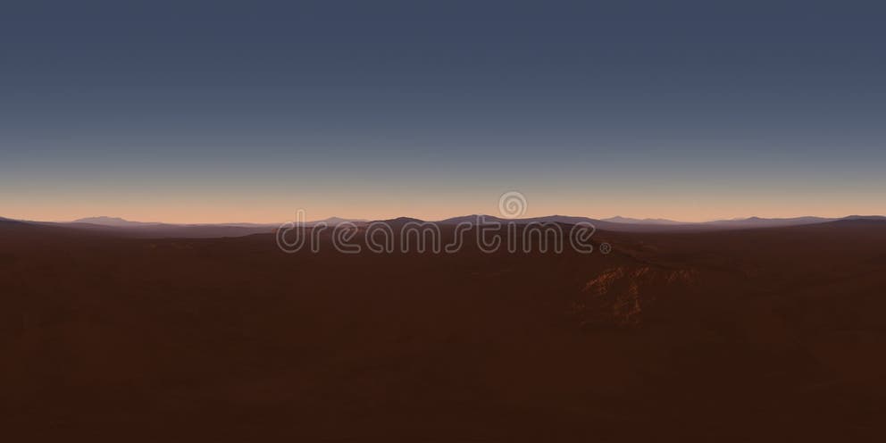 360 Degree Night Desert Landscape. Equirectangular Projection ...