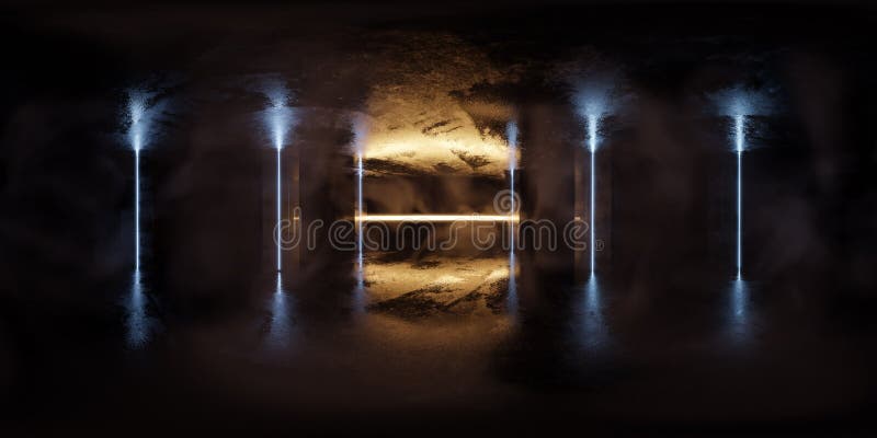 360 Degree Panorama of Futuristic Abstract Light Environment Stock ...