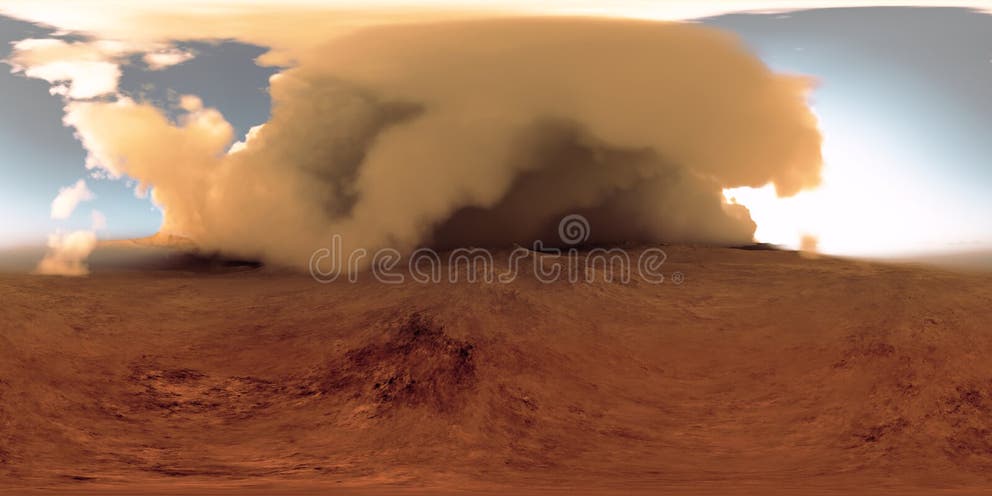 360 Degree Panorama of the Massive Dust Storm Sweeping Across Surface ...