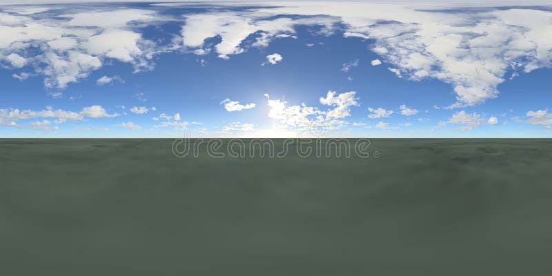 360 Degree Panoramic Sky and Clouds, Equirectangular Projection ...
