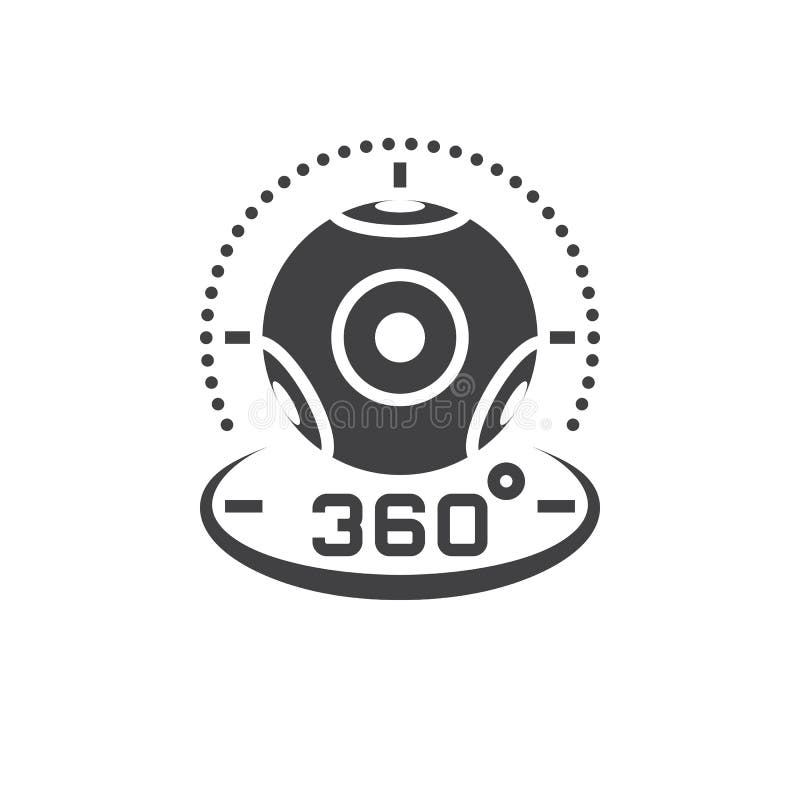 360 Degree Panoramic Video Camera Icon Vector, Virtual Reality D Stock ...