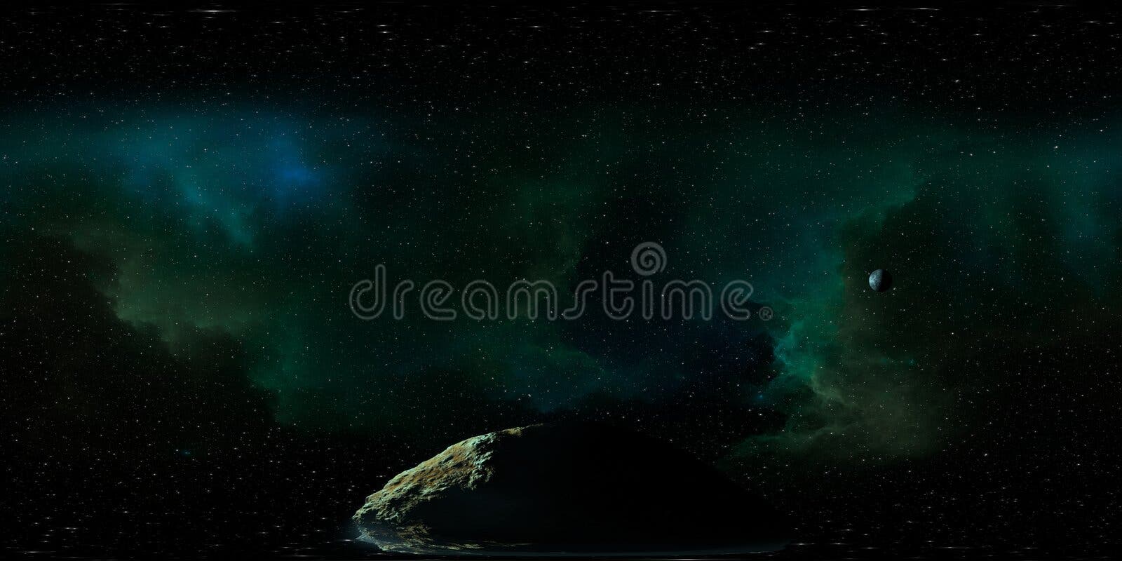 360 Degree Moon Landscape, Equirectangular Projection, Environment Map ...