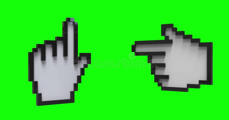 ComputerÂ Cursor Hand with Forefinger Pointing Forward Stock Footage ...