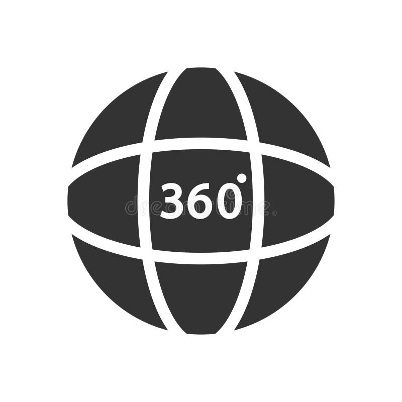 360 Degree Rotation Sign. 3d Cube Symbol. Line Icon, Outline Vector ...