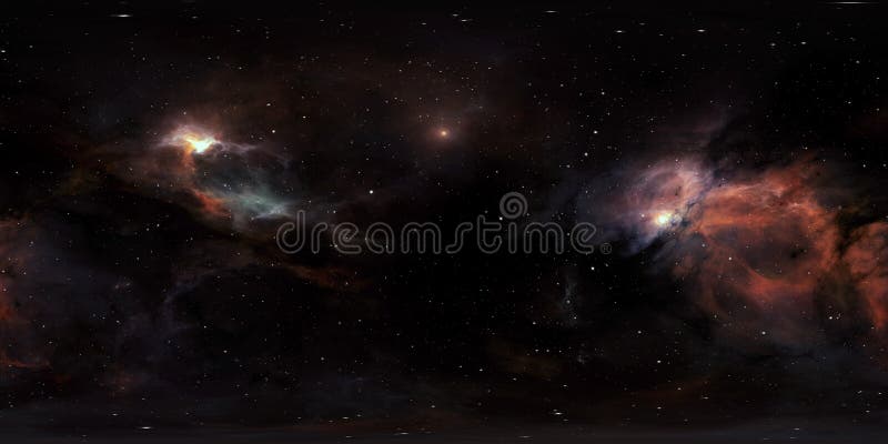 360 Degree Space Background. Panorama, Environment 360 HDRI Map Stock ...