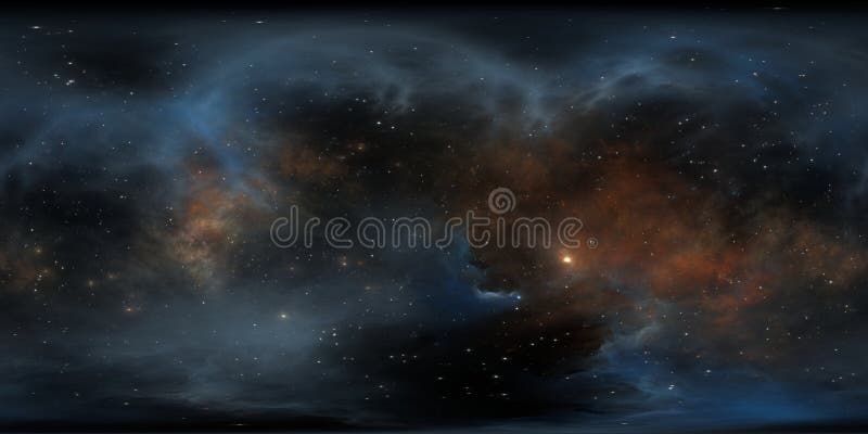 360 Degree Starry Night Sky Texture, Night Desert Landscape ...