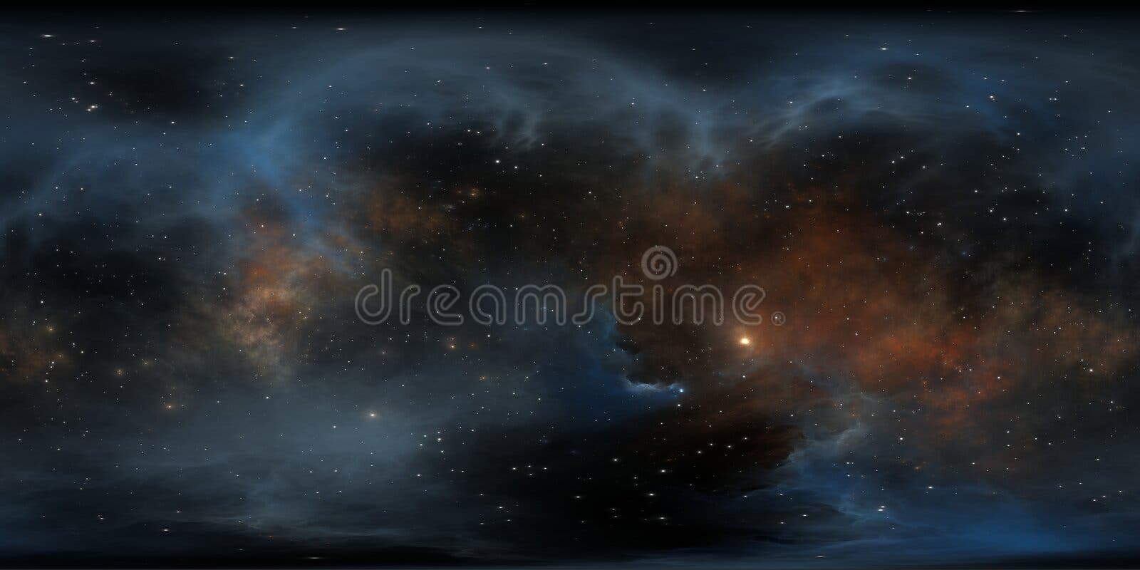 360 Degree Night Desert Landscape. Equirectangular Projection ...