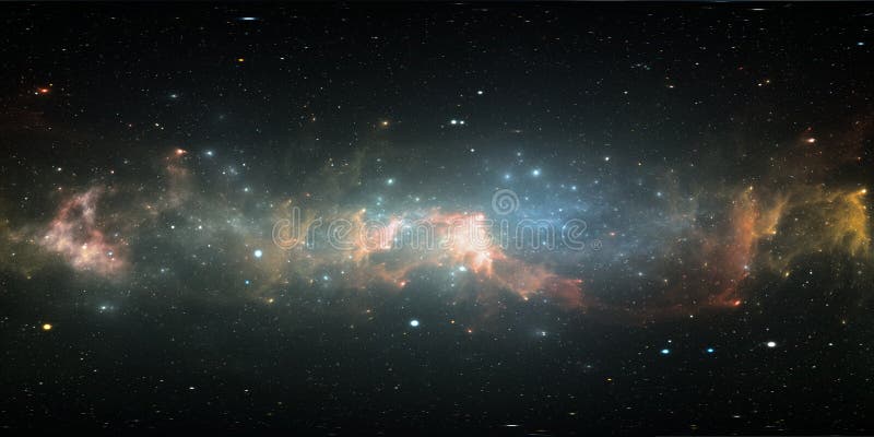 360 Degree Space Nebula Panorama, Equirectangular Projection ...