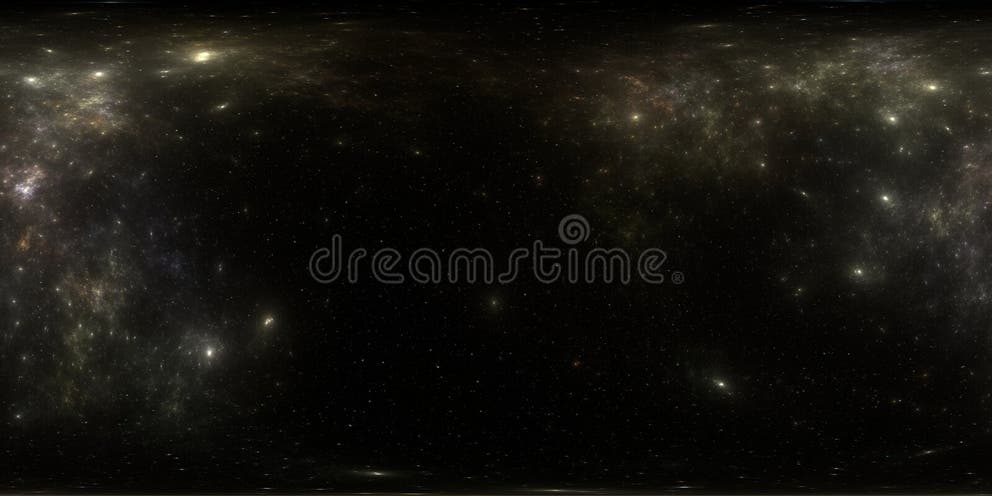 360 Degree Space Nebula. Giant Interstellar Cloud with Stars ...