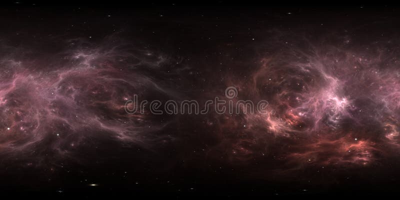 360 Degree Fantasy Space Nebula. Giant Interstellar Cloud with Stars ...
