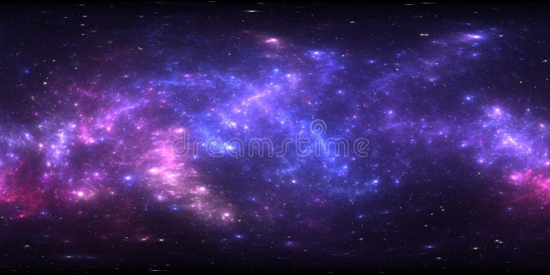 360 Degree Space Nebula. Giant Interstellar Cloud with Stars ...