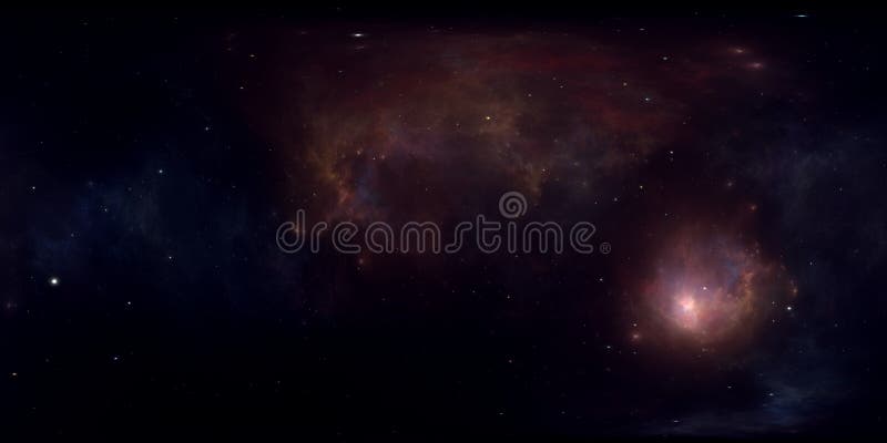 360 Degree Space Nebula. Giant Interstellar Cloud with Stars ...