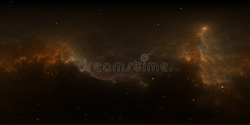 360 Degree Fantasy Space Nebula. Giant Interstellar Cloud with Stars ...