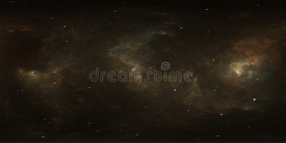 360 Degree Space Nebula. Giant Interstellar Cloud with Stars ...