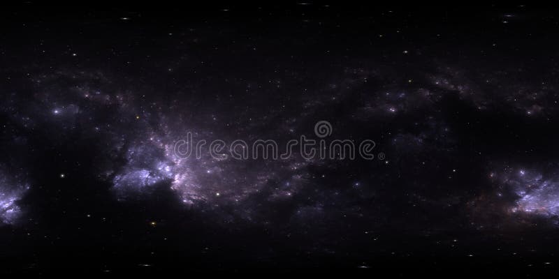 360 Degree Space Nebula. Giant Interstellar Cloud with Stars ...
