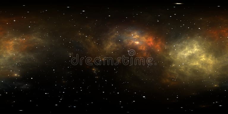 360 Degree Space Nebula. Giant Interstellar Cloud with Stars ...