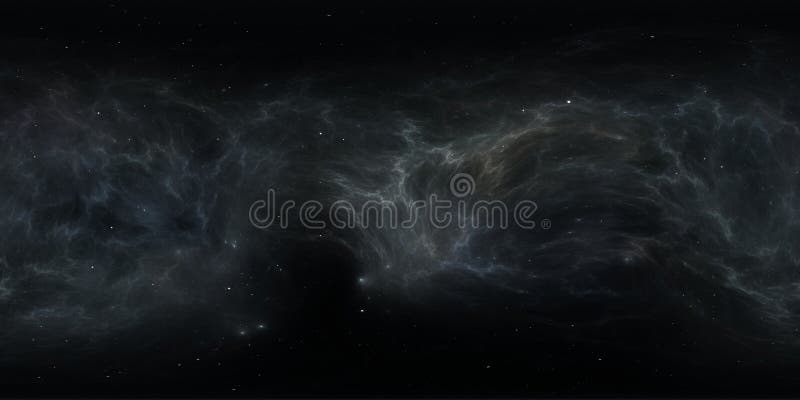 360 Degree Space Nebula. Giant Interstellar Cloud with Stars ...