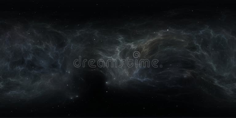 360 Degree Space Nebula. Giant Interstellar Cloud with Stars ...