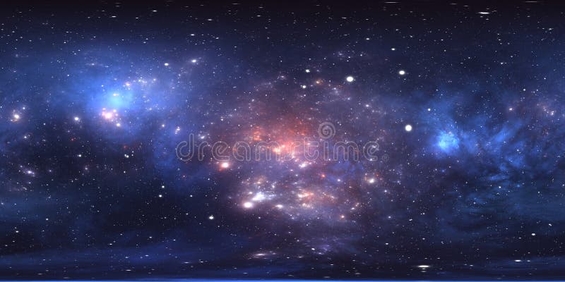 360 Degree Space Nebula Panorama, Equirectangular Projection ...