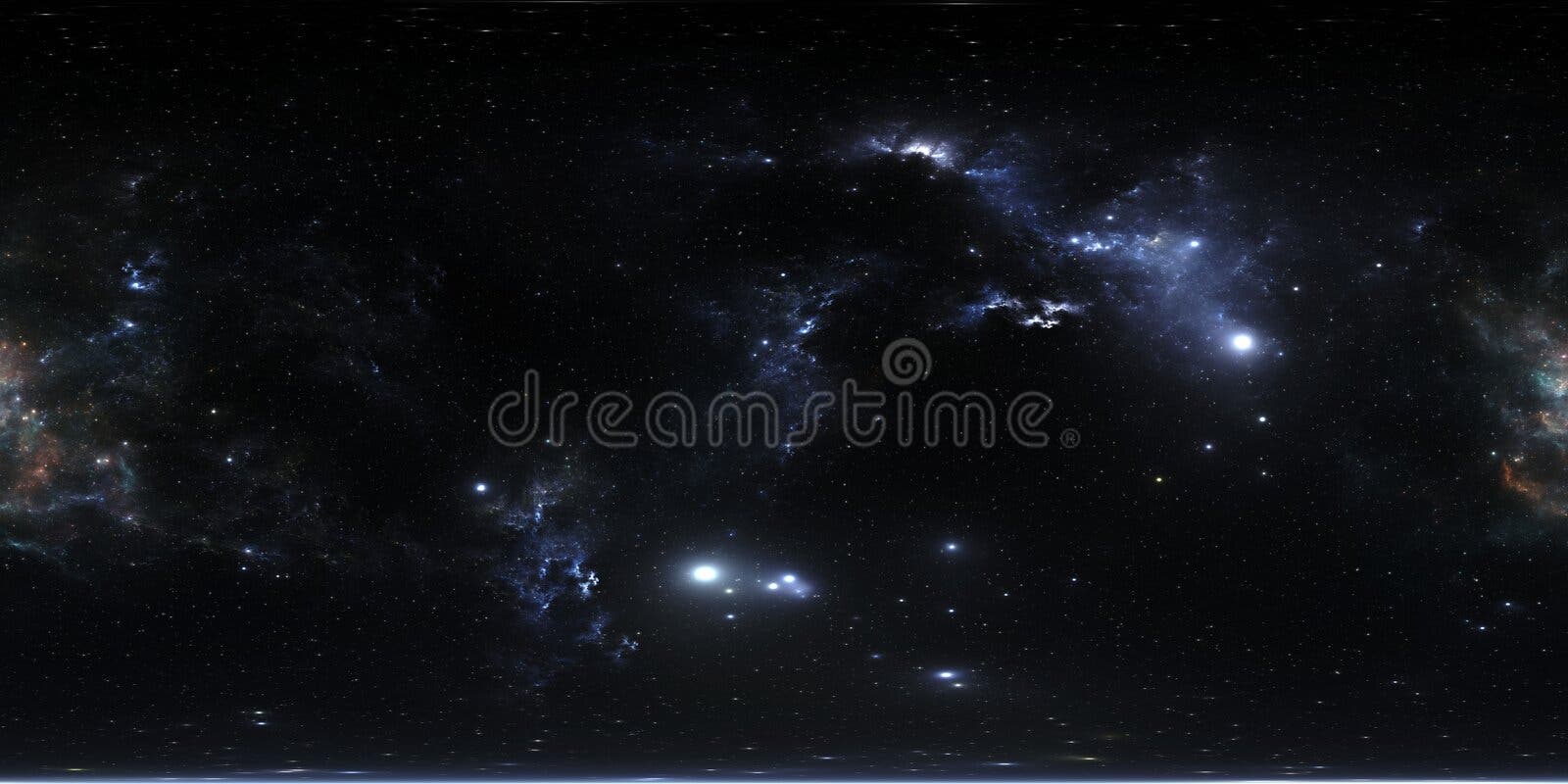 360 Degree Space Nebula Panorama, Equirectangular Projection ...