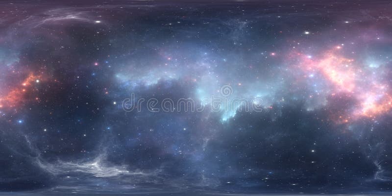 360 Degree Space Nebula Panorama, Equirectangular Projection ...