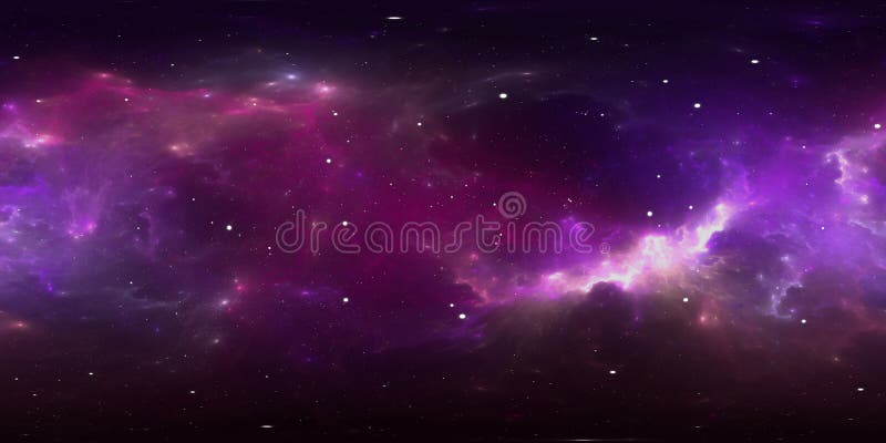360 Degree Space Nebula Panorama, Equirectangular Projection ...