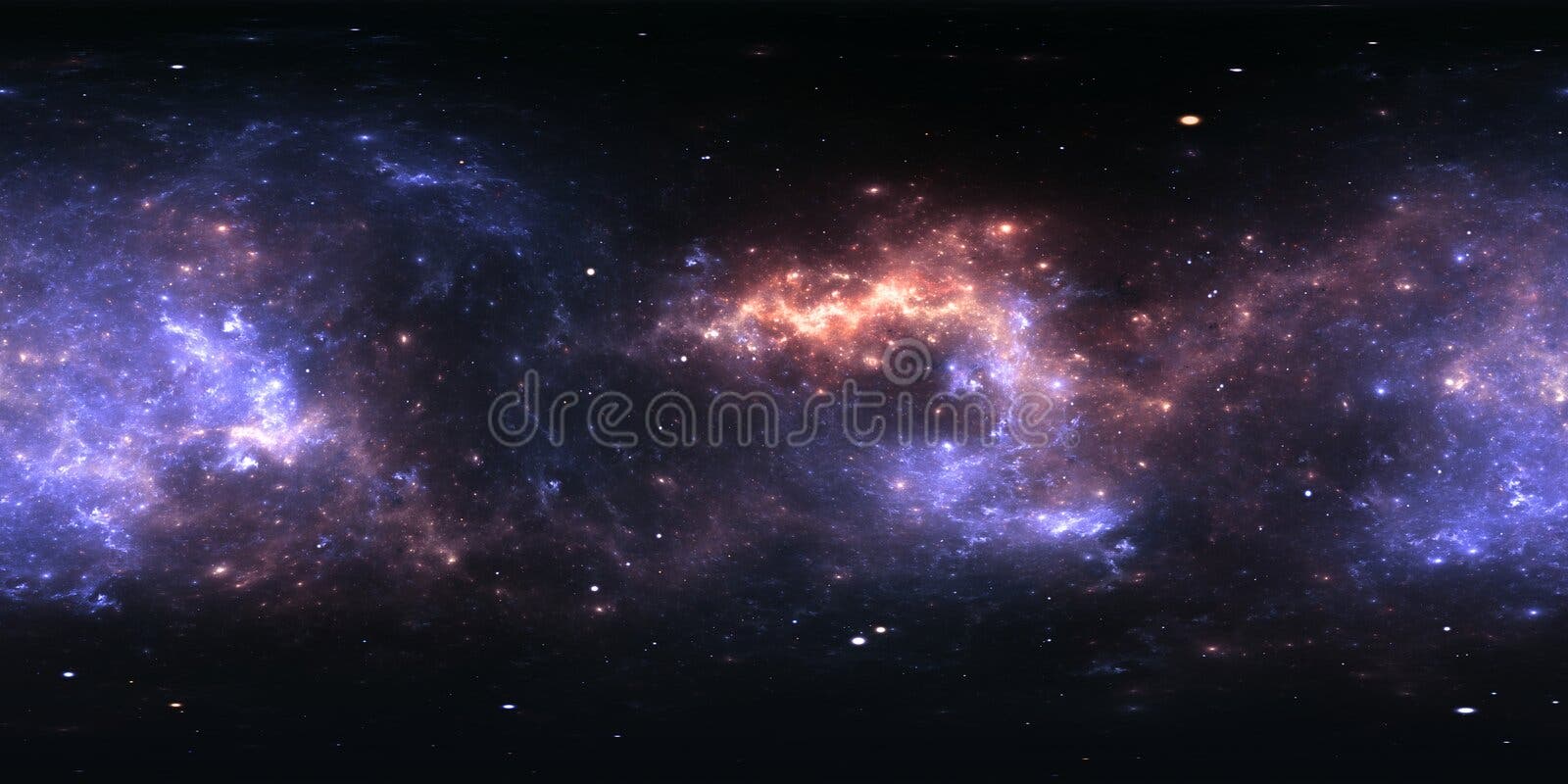 360 Degree Space Galaxy Panorama, Equirectangular Projection ...