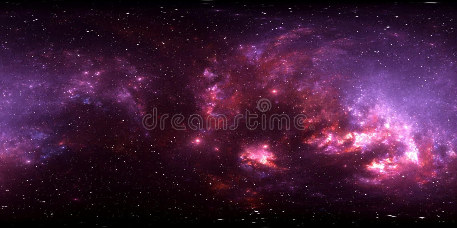 360 Degree Space Nebula Panorama, Equirectangular Projection ...