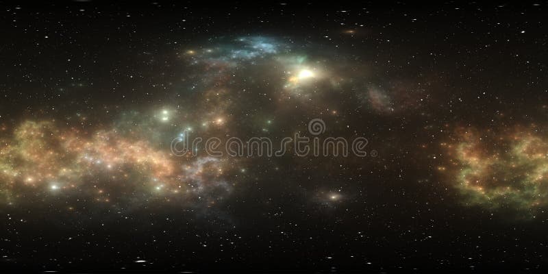360 Degree Space Nebula Panorama, Equirectangular Projection ...
