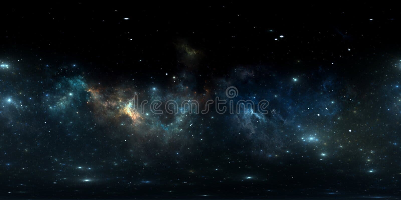 360 Degree Space Nebula Panorama, Equirectangular Projection ...