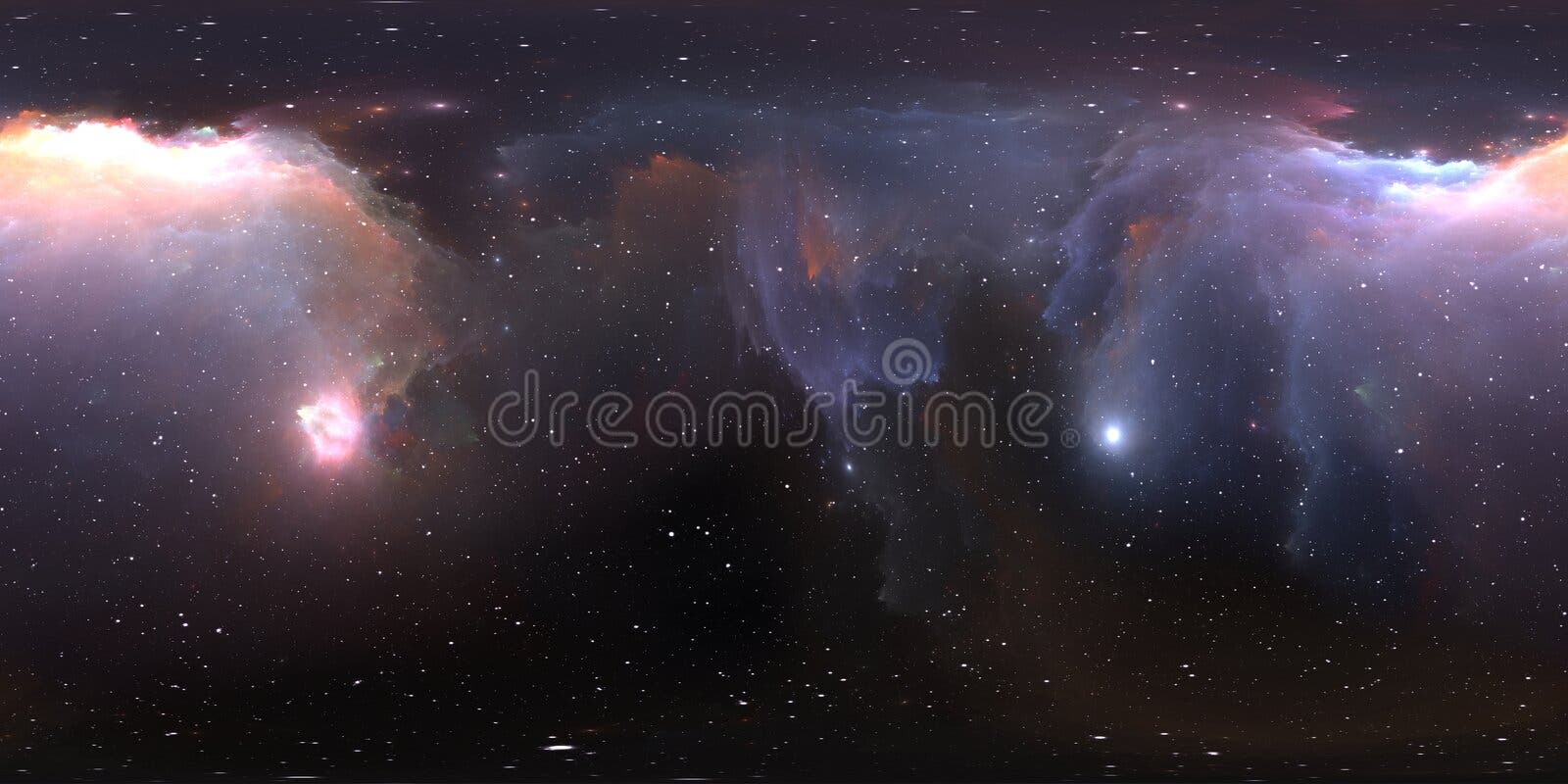 360 Degree Space Galaxy Panorama, Equirectangular Projection ...