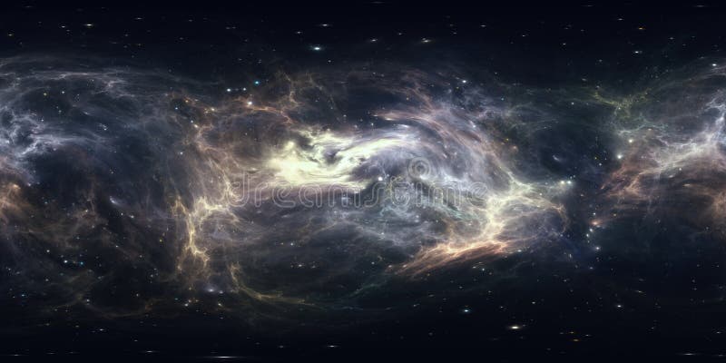 360 Degree Space Nebula Panorama, Equirectangular Projection ...