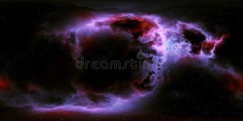 Deep Space Stars and Nebula 360 Degree Panorama Stock Illustration ...