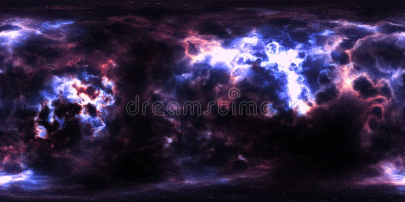 Deep Space Stars and Nebula 360 Degree Panorama Stock Illustration ...