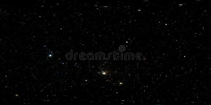 360 Degree Star Field Panorama with Open Star Cluster, Environment HDRI ...