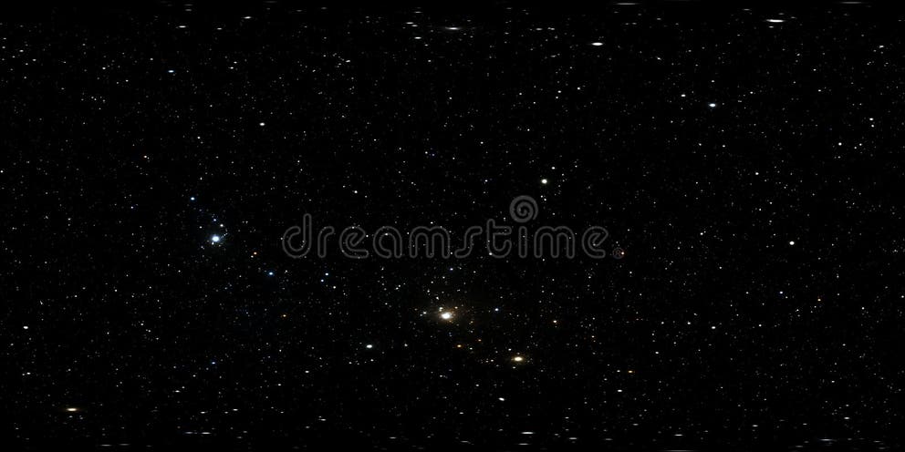 360 Degree Star Field Panorama with Open Star Cluster, Environment HDRI ...