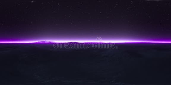 360 Degree Starry Night Sky Texture, Night Alien Desert Landscape ...