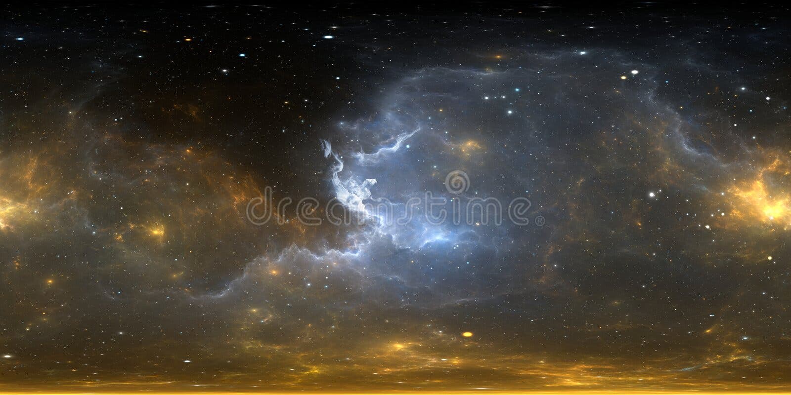 360 Degree Virtual Reality Space Nebula, Equirectangular Projection ...