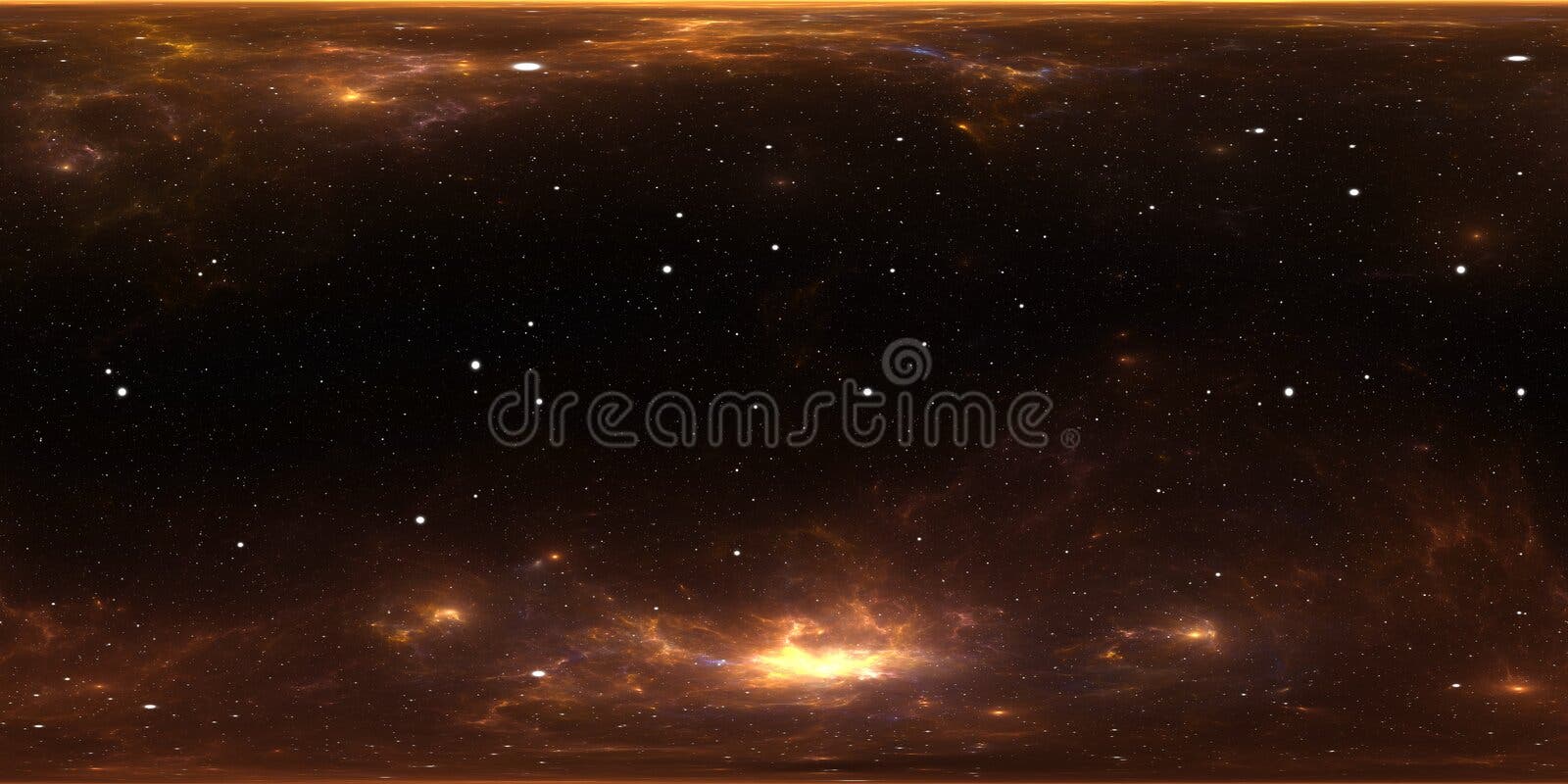360 Degree Virtual Reality Space Nebula, Equirectangular Projection ...